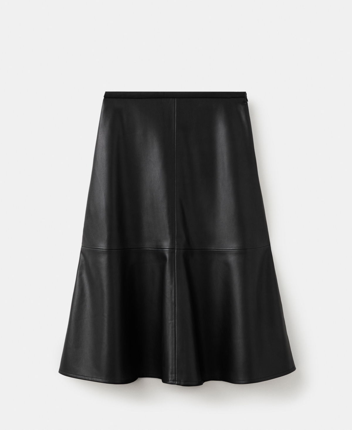 Click here for Mango Womens Faux-Leather Midi Skirt - Black prices