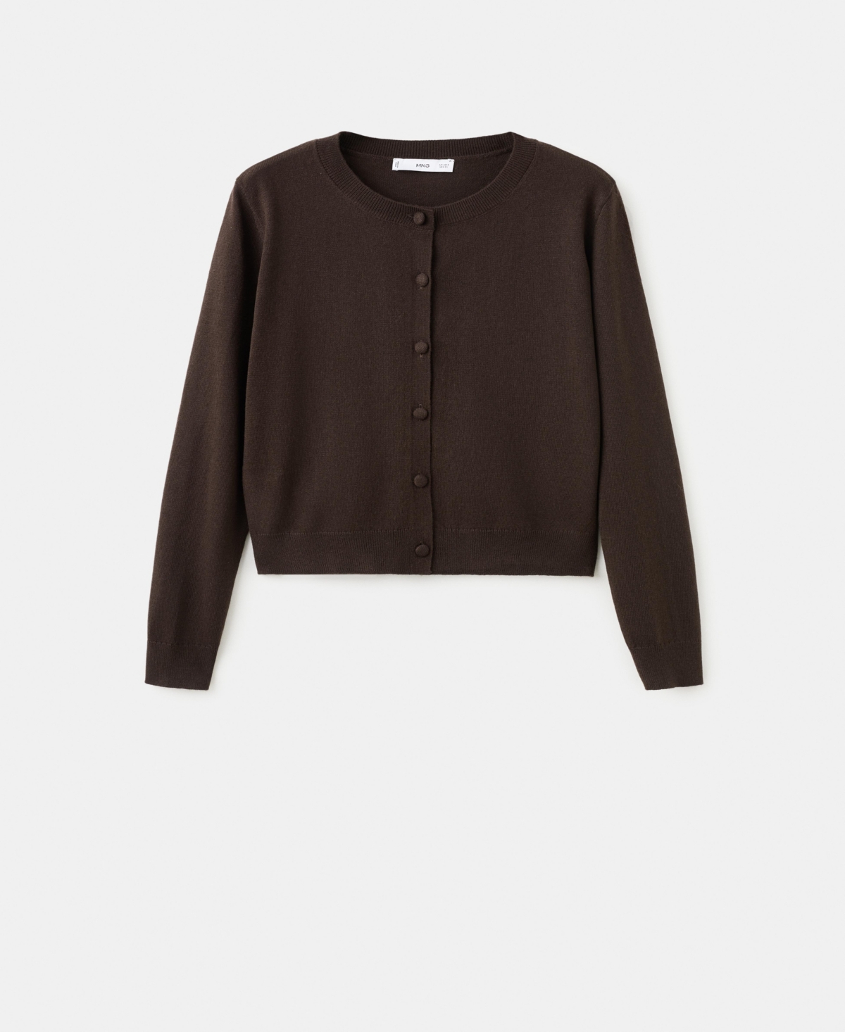Click here for Mango Womens Knitted Button Cardigan - Dark Brown prices