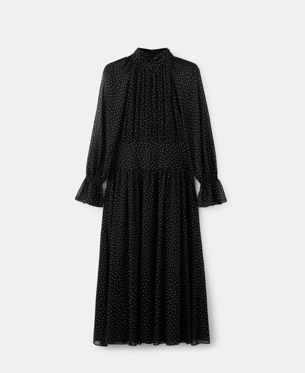 Click here for Mango Womens Puffed Sleeves Polka-Dot Dress - Blac... prices