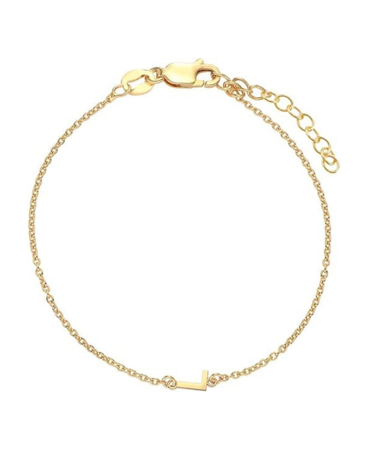 Click here for Inez Initial Bracelet/Anklet - 18K Gold Plated Ste... prices