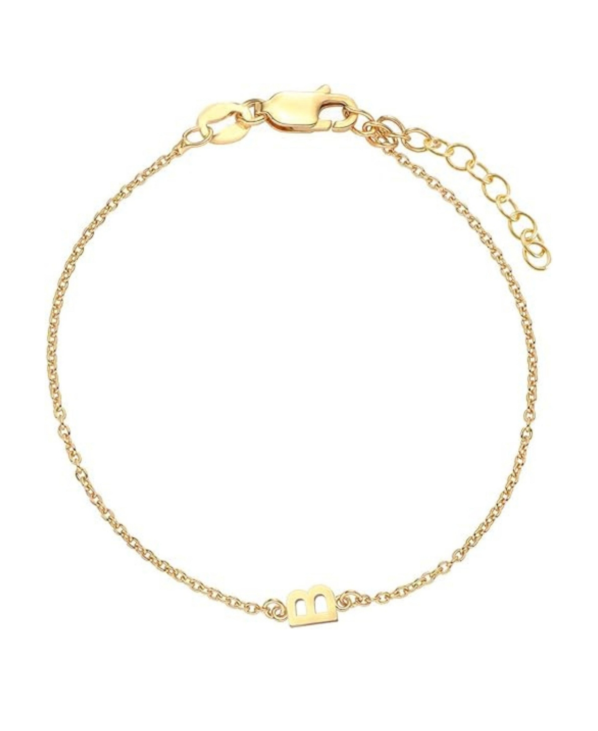 Click here for Inez Initial Bracelet/Anklet - 18K Gold Plated Ste... prices