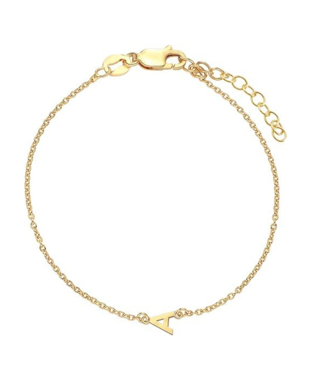 Click here for Inez Initial Bracelet/Anklet - 18K Gold Plated Ste... prices