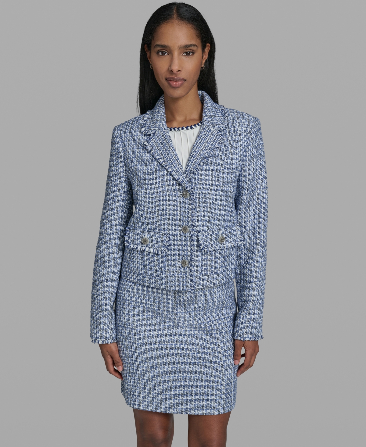 Click here for Karl Lagerfeld Paris Womens 3-Button Jacket - Soft... prices