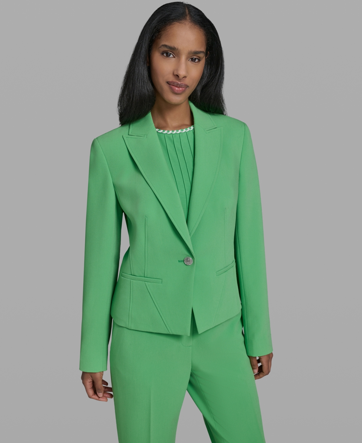 Click here for Karl Lagerfeld Paris Womens Collared Woven Jacket... prices