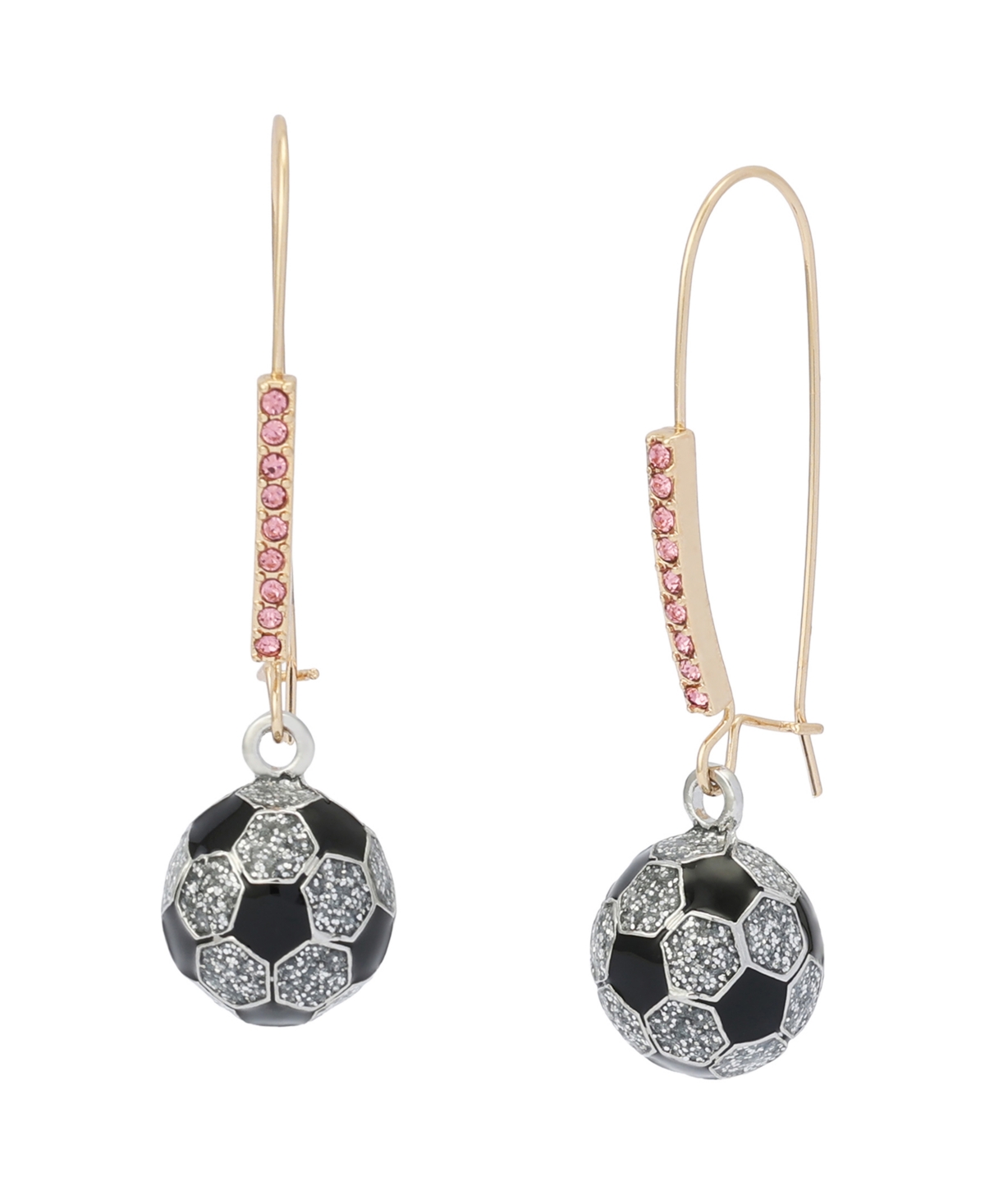 Click here for Betsey Johnson Faux Stone Soccer Dangle Earrings -... prices