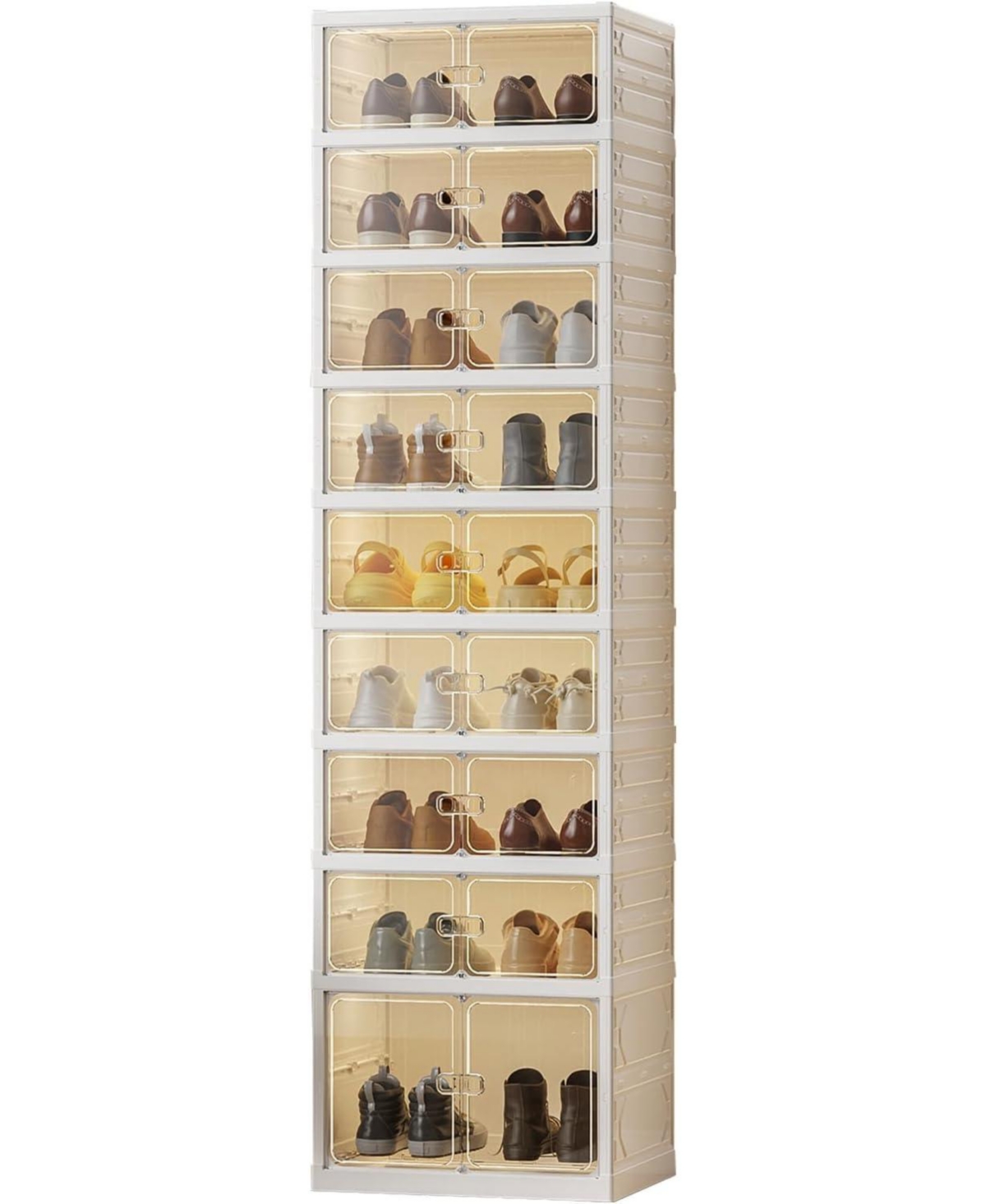 Click here for gaomon 9 Tier Foldable Shoe Rack Organizer with Cl... prices