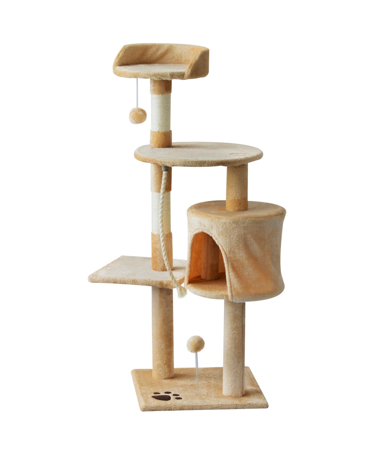 Click here for PawHut 45" Cat Condo Tower Scratching Post Ac... prices