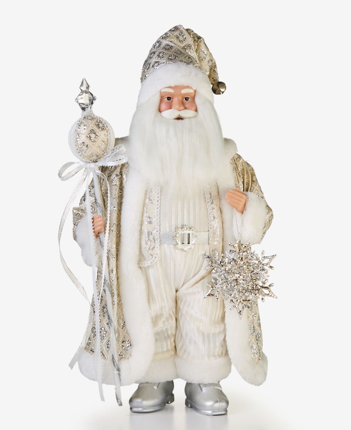 Click here for Holiday Lane Opulence Standing Santa with Staff an... prices