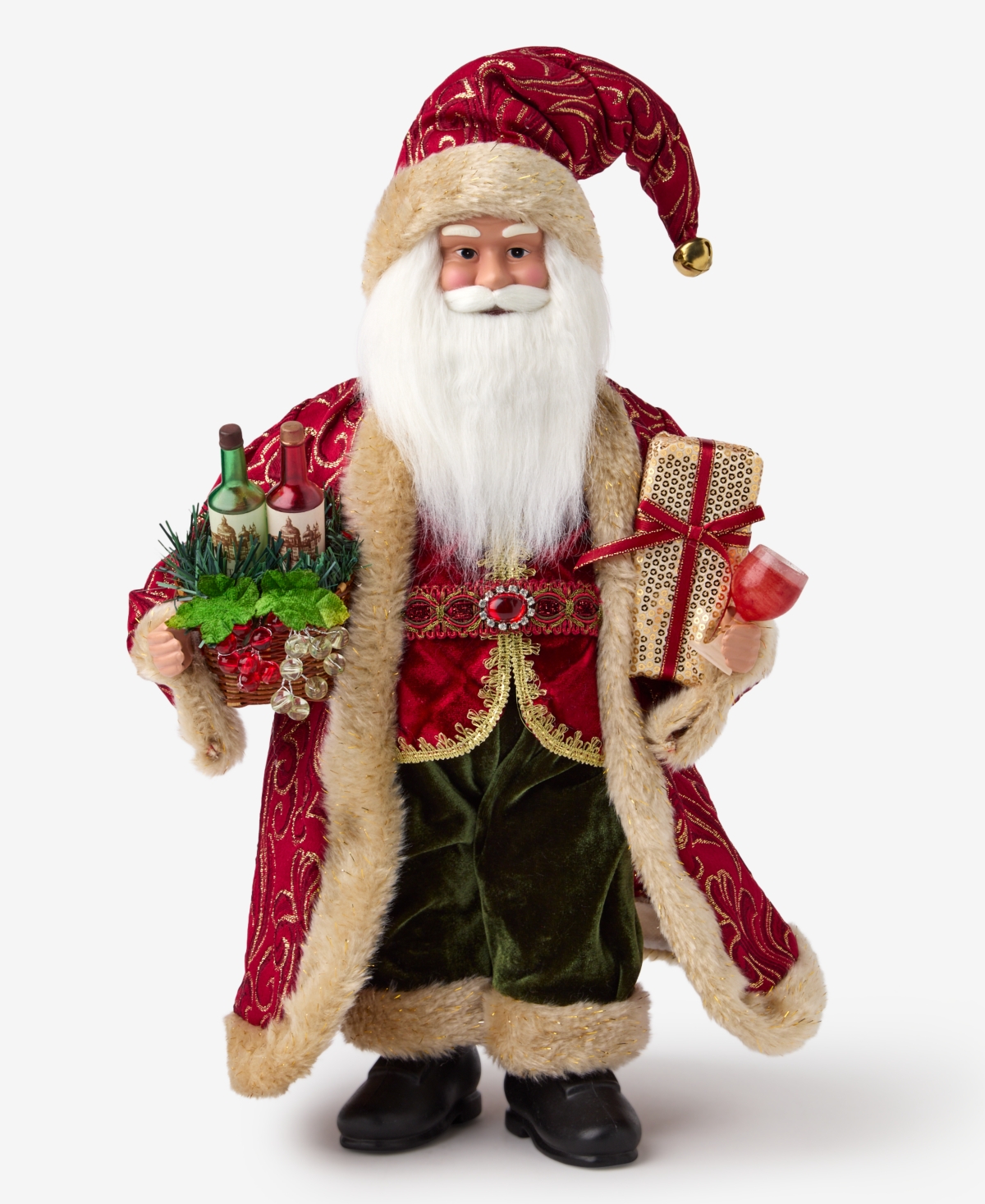 Click here for Holiday Lane Heritage Wine-Toting Standing Santa... prices