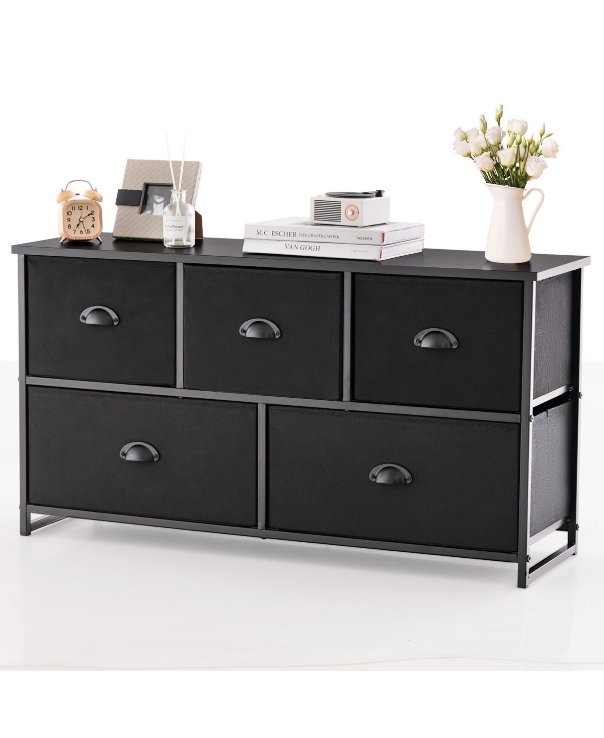 Click here for Gymax 5 Drawers Dresser Tv Stand Chest Clothes Sto... prices