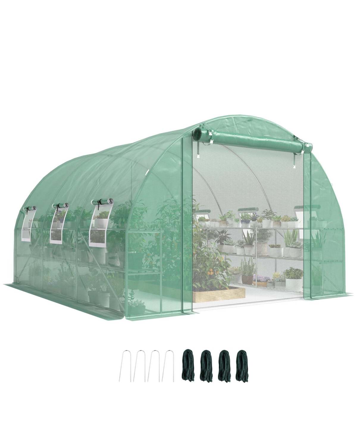 Click here for Outsunny Walk-in Tunnel house with Shelves  Hoop H... prices