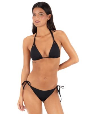 Click here for Hurley Womens Solid Tri Bikini Top Cheeky Tie Side... prices