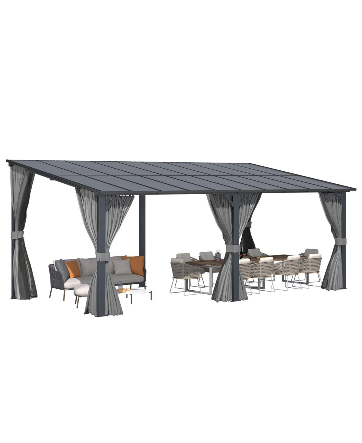 Click here for Aecojoy Wall Gazebo with Curtains and Mosquito Net... prices