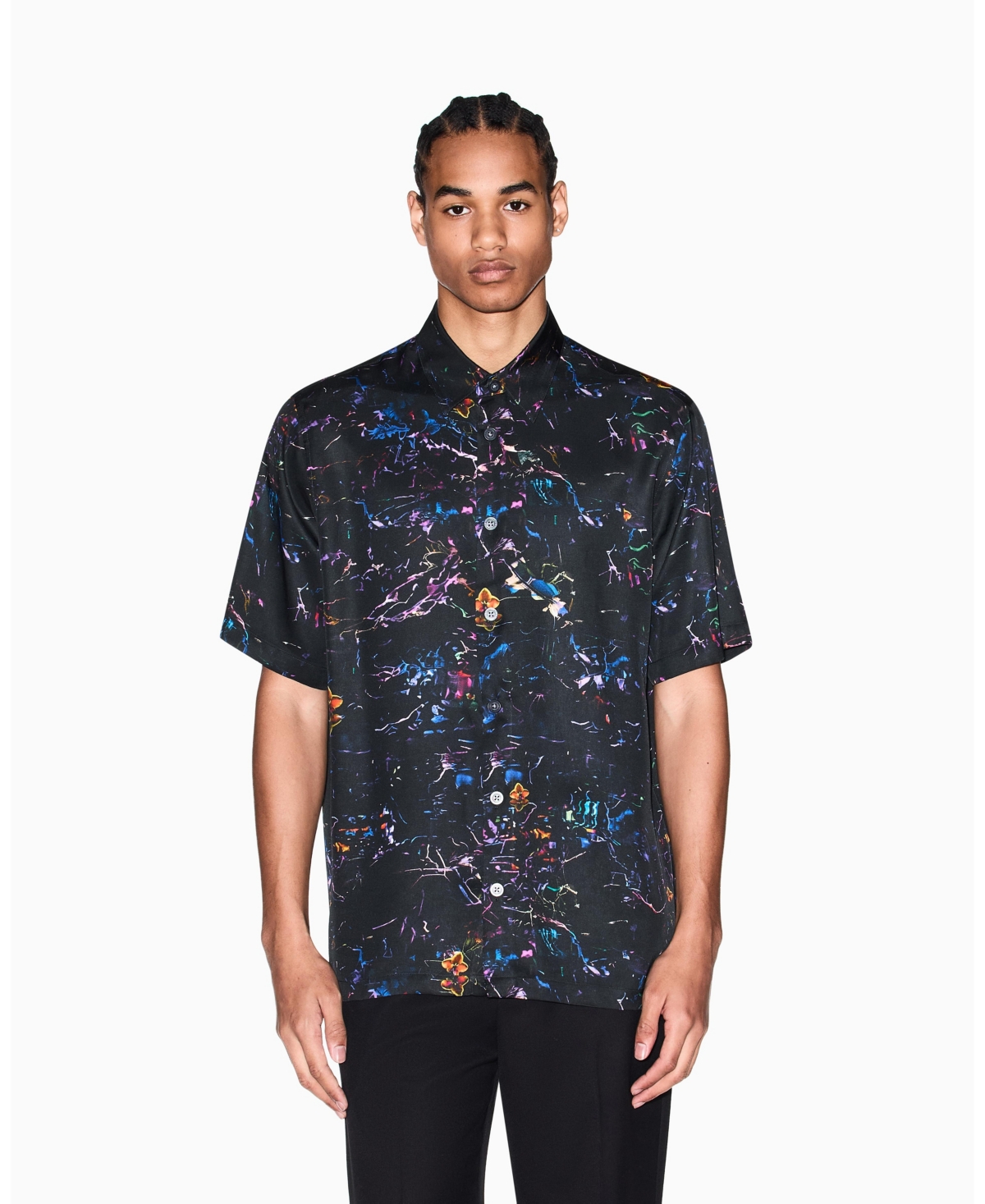 Click here for A|X Armani Exchange Mens Short Sleeve Silky Printe... prices