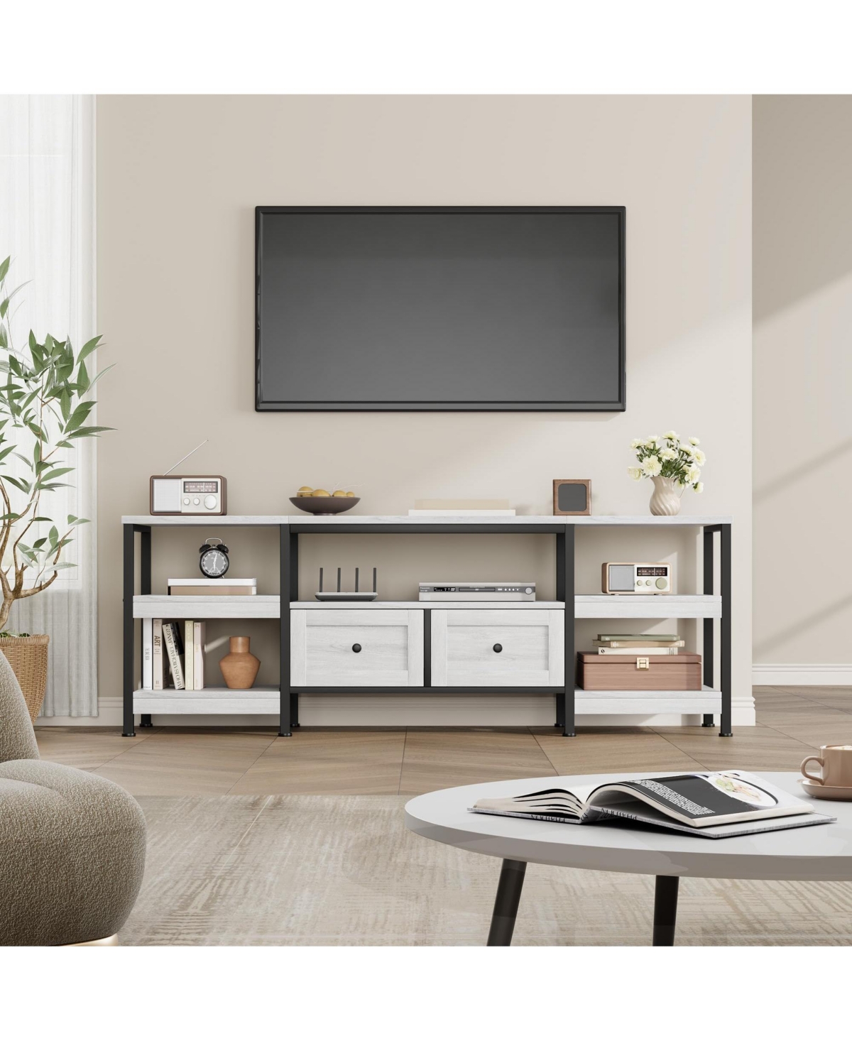 Click here for gaomon Industrial Media Console Rustic Entertainme... prices