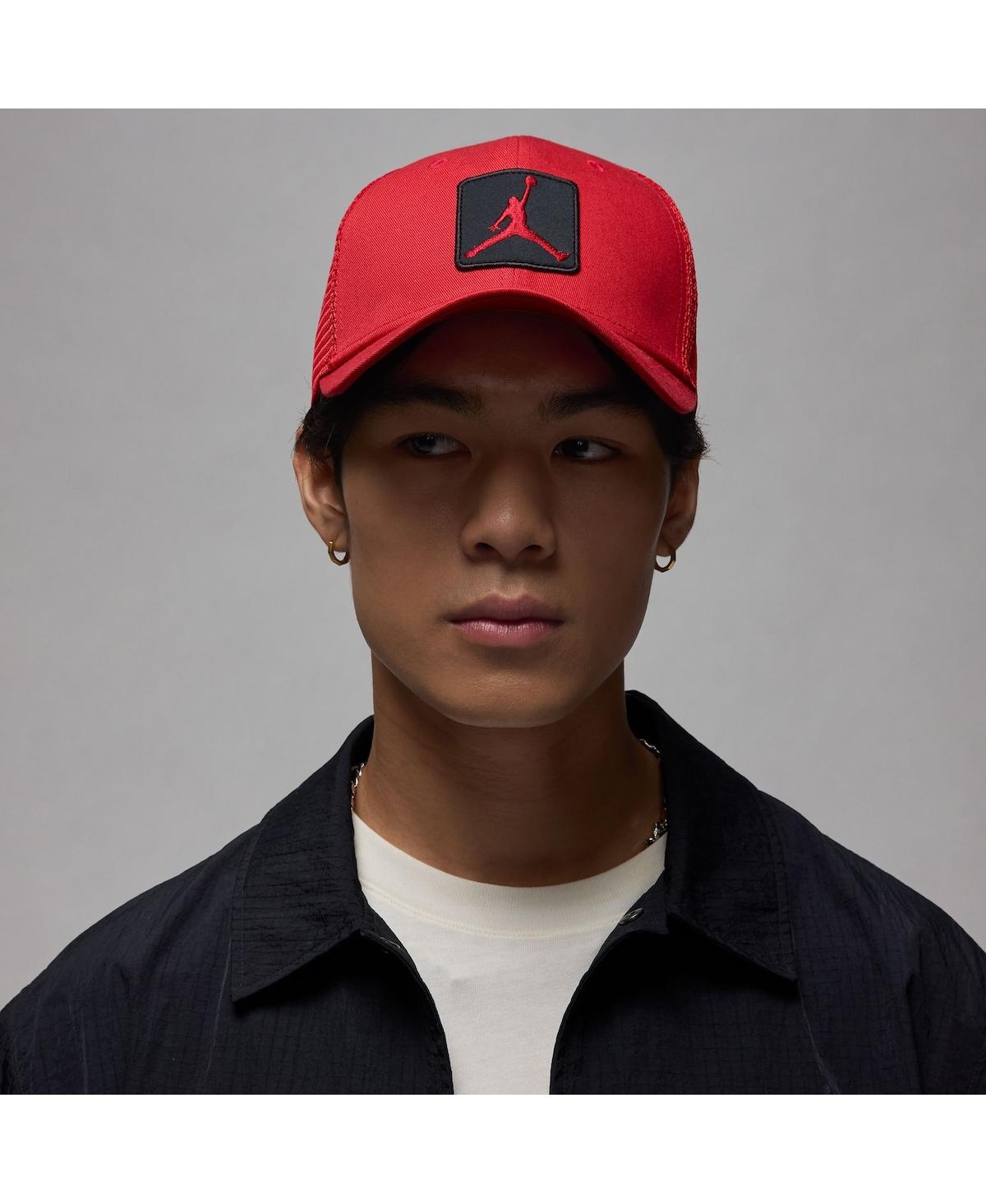 Click here for Jordan Mens Red Rise Adjustable Trucker Hat - Red prices