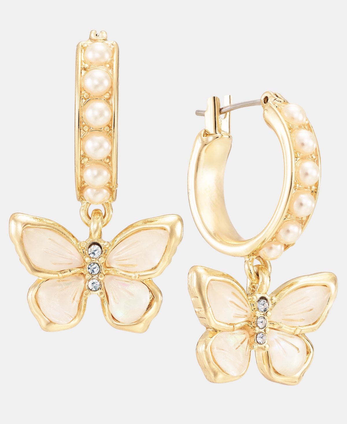Click here for Charter Club Butterfly Hoop Drop Earrings  Macys E... prices