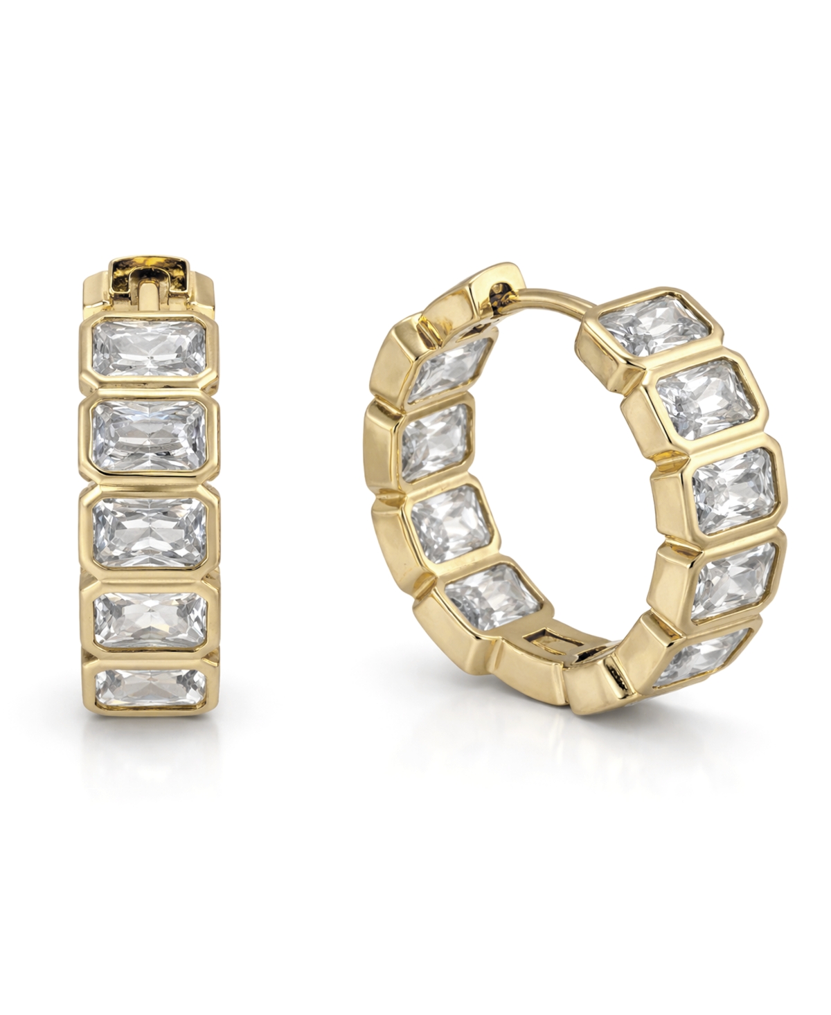 Click here for And Now This Cubic Zirconia Hinged Hoop Earrings -... prices