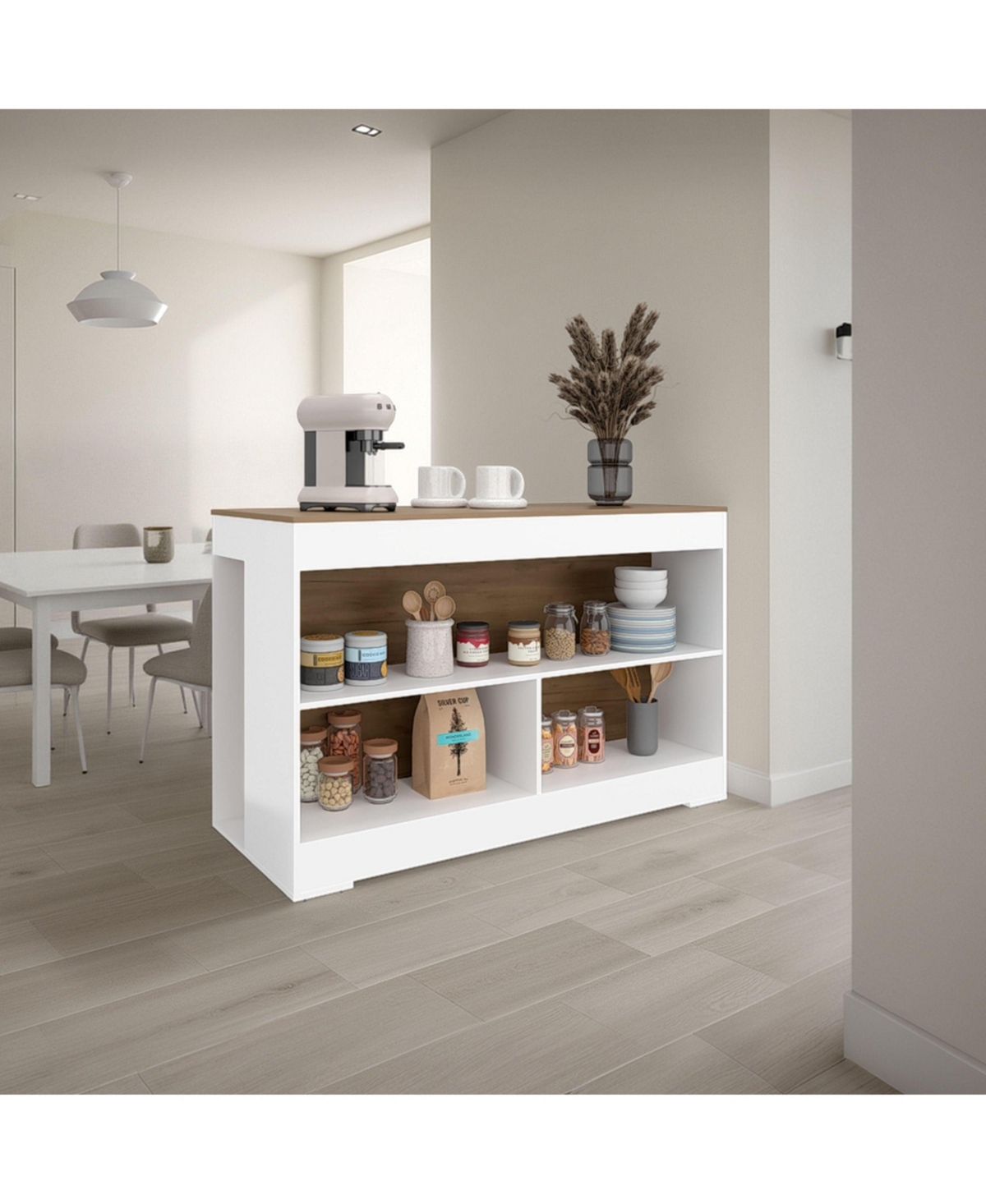 Click here for Fm Furniture Worland Kitchen Island with Open Stor... prices