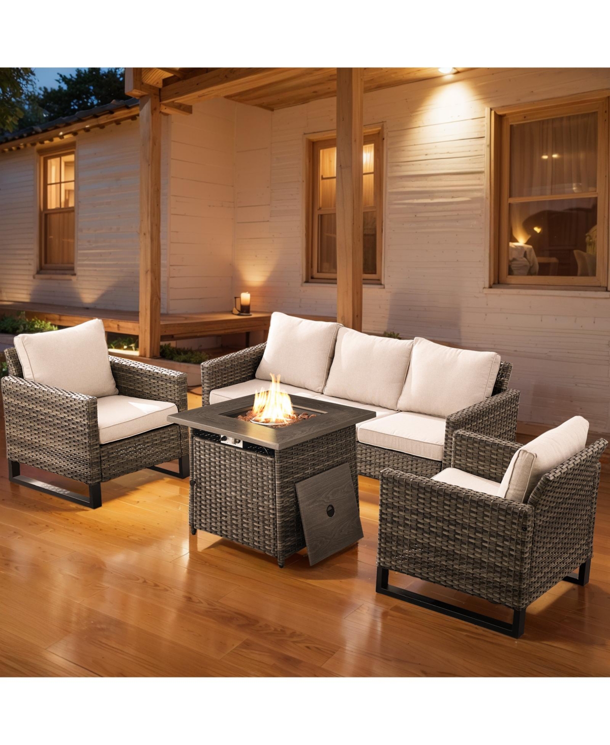 Click here for Gymojoy 4 Pieces Outdoor Patio Furniture Set with... prices