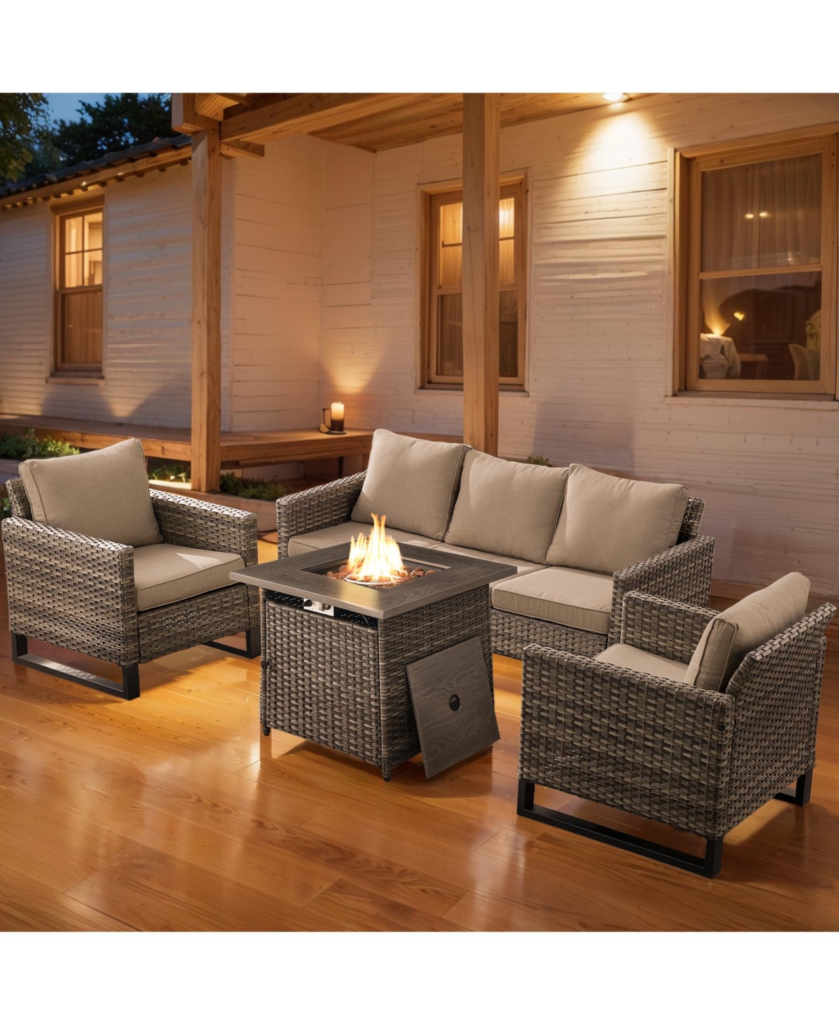 Click here for Gymojoy 4 Pieces Outdoor Patio Furniture Set with... prices