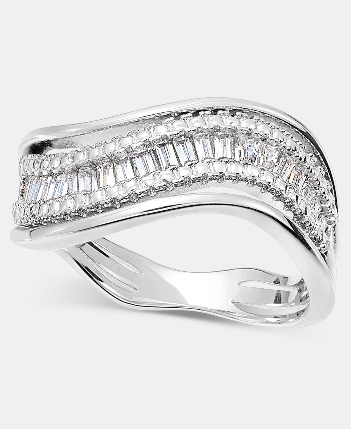 Click here for On 34th Cubic Zirconia Wavy Band Ring  Macys Exclu... prices