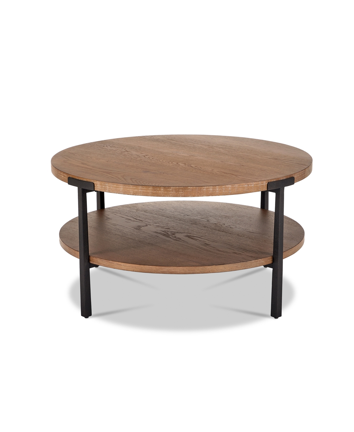 Click here for Knox 35 Wood Round Coffee Table - Med Brown prices