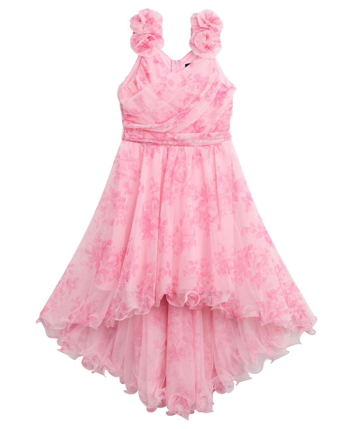 Click here for Bcx Girls 7-16 Sleeveless Printed Mesh Wrap Dress... prices