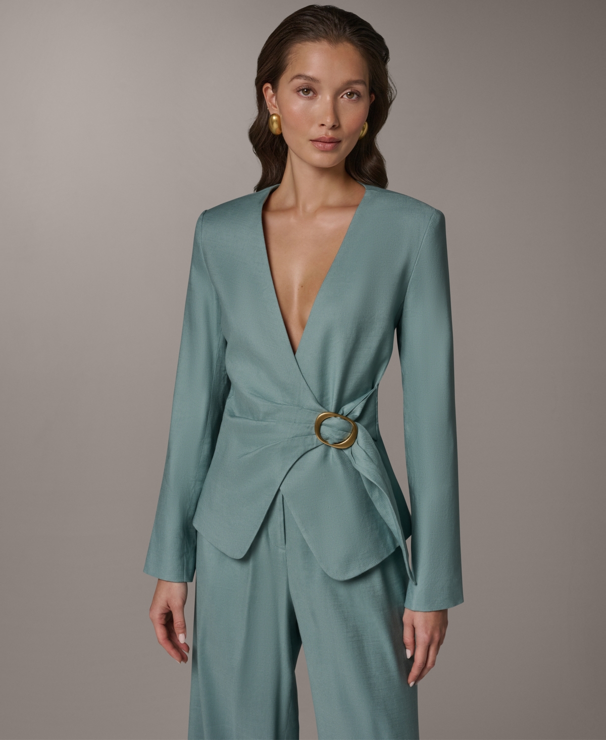 Click here for Donna Karan New York Womens V-Neck Jacket - Waterl... prices