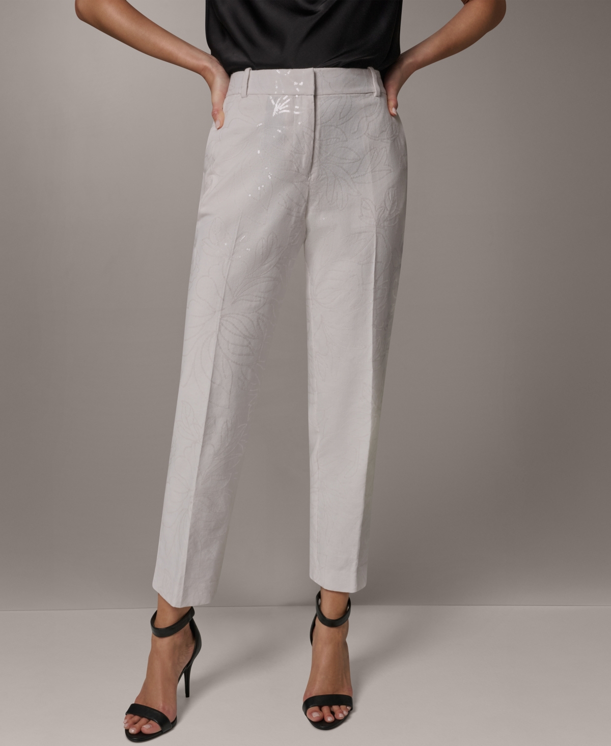 Click here for Donna Karan New York Womens Sequin Embroidered Pan... prices