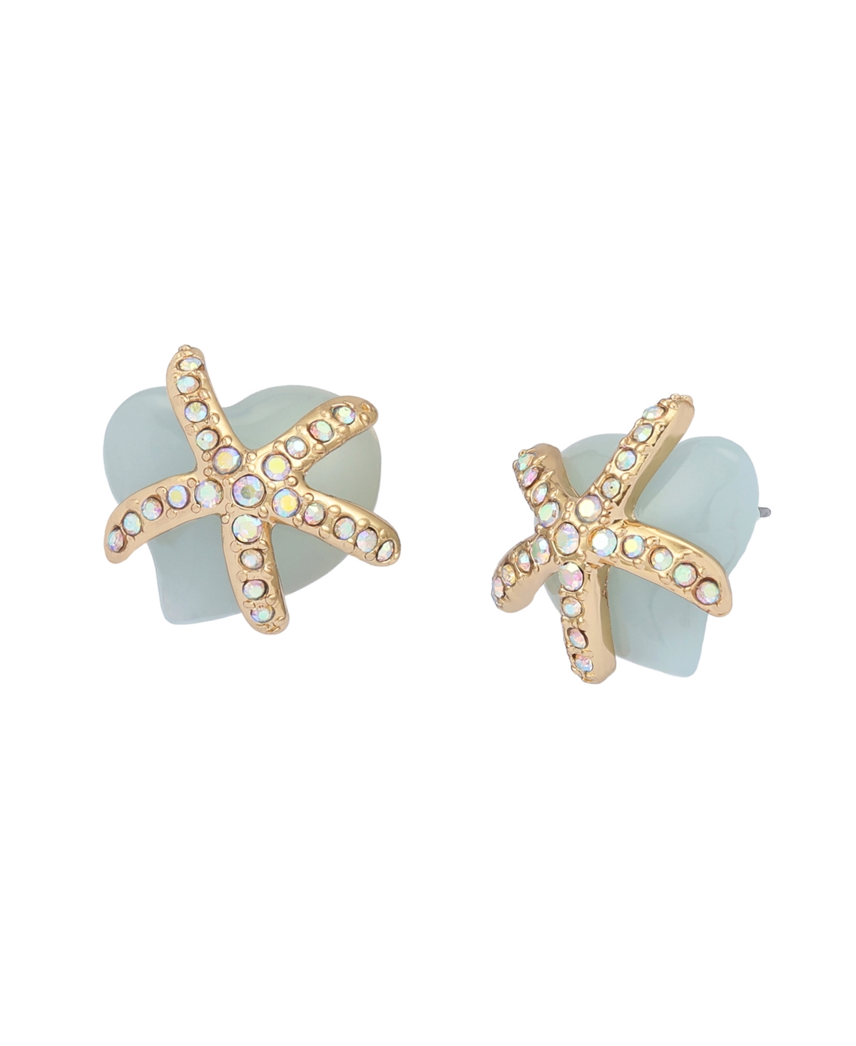 Click here for Betsey Johnson Faux Stone Starfish Heart Stud Earr... prices