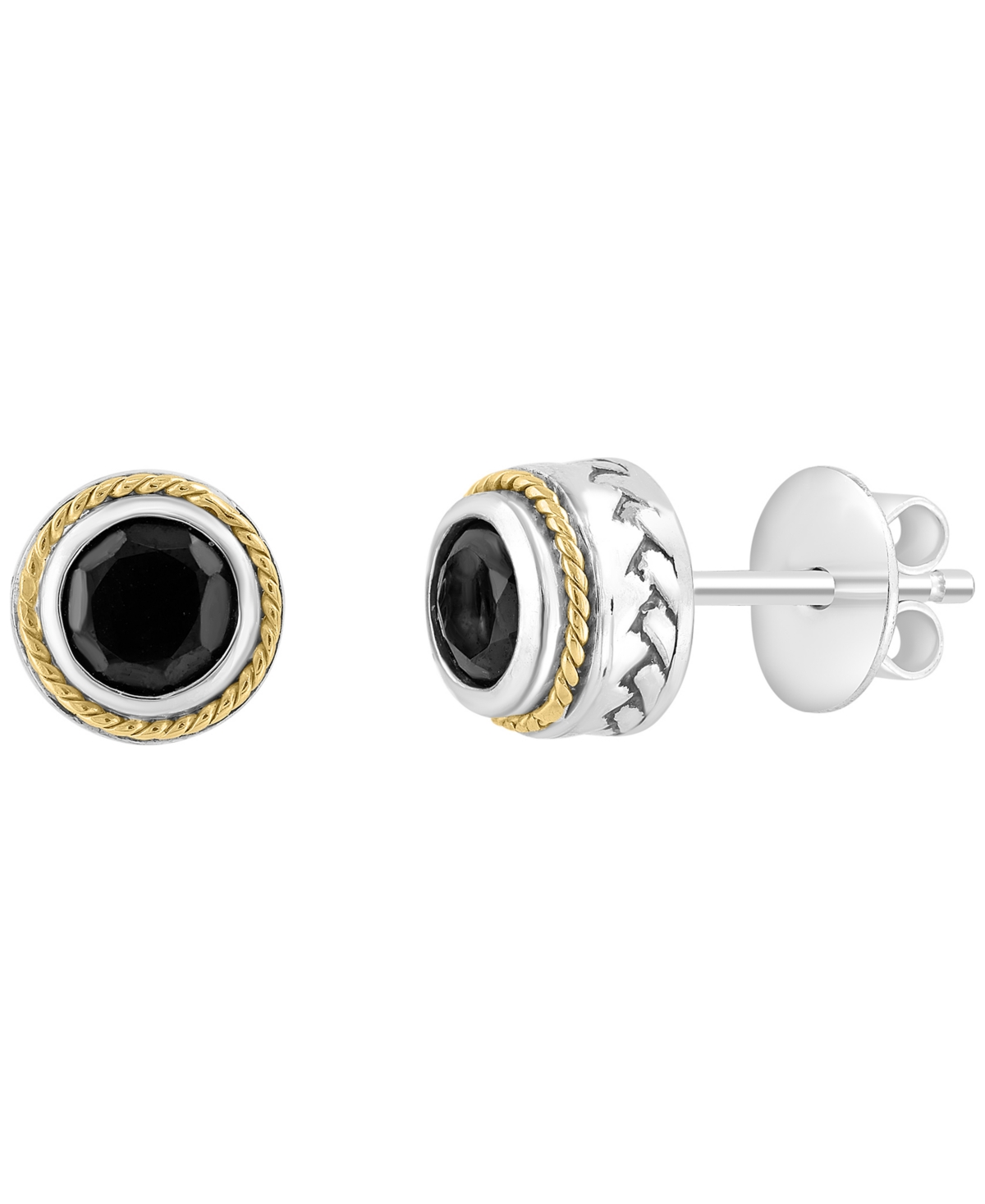 Click here for Effy Collection Onyx (5mm) Earrings in Sterling Si... prices
