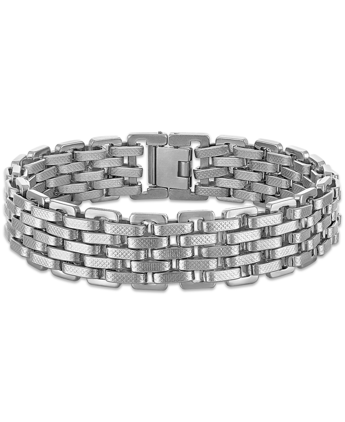 Click here for Esquire Mens Jewelry Wide Multi-Link Bracelet in S... prices