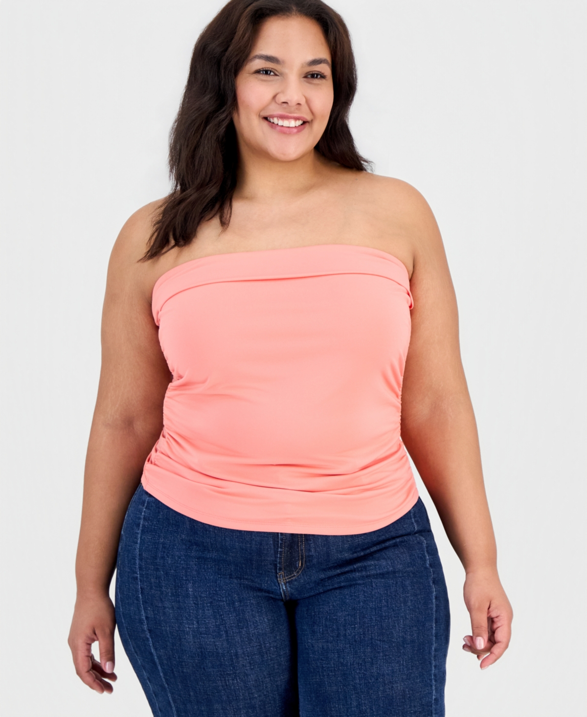 Click here for Full Circle Trends Plus Size Pull-On Tube Top - Sh... prices