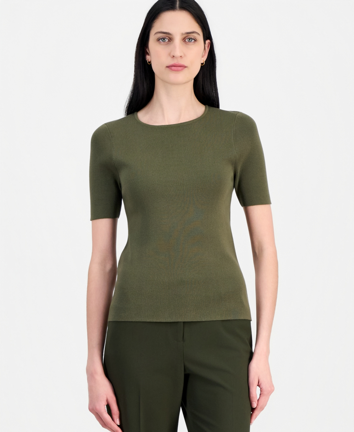 Click here for Tahari Asl Womens Short-Sleeve Sweater T-Shirt - M... prices