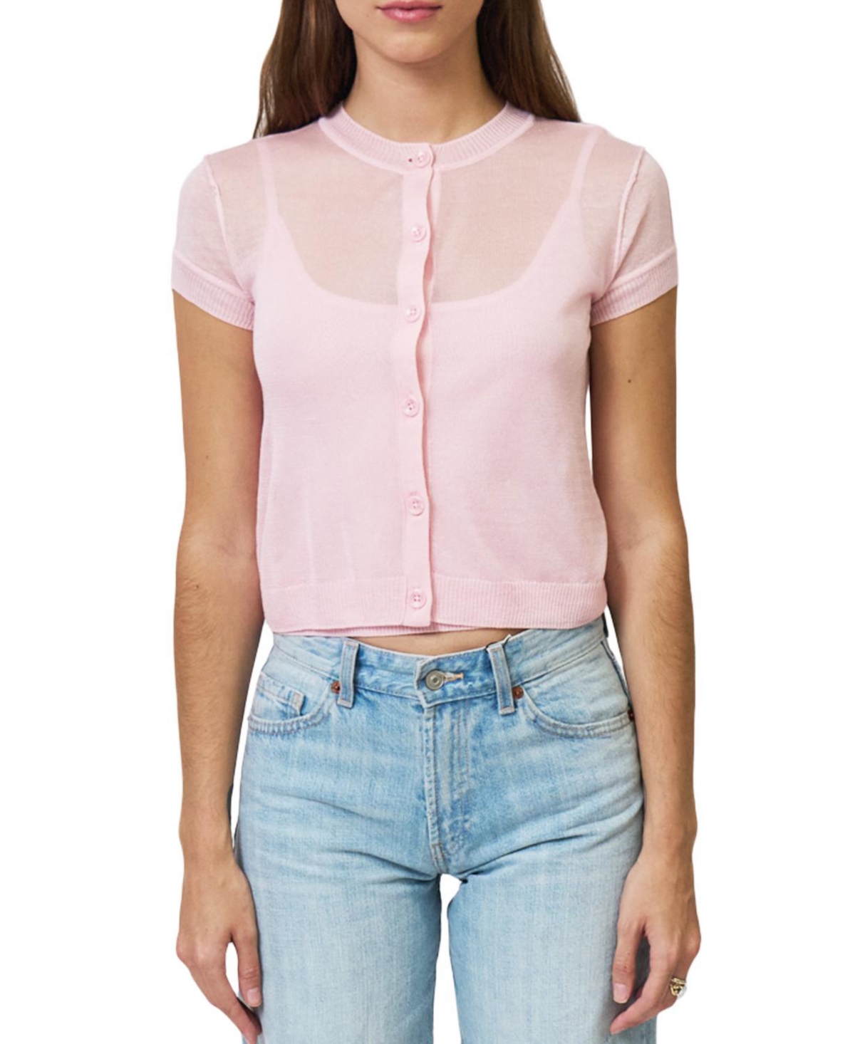 Click here for Central Park West Womens Serena Sheer Cardi With C... prices