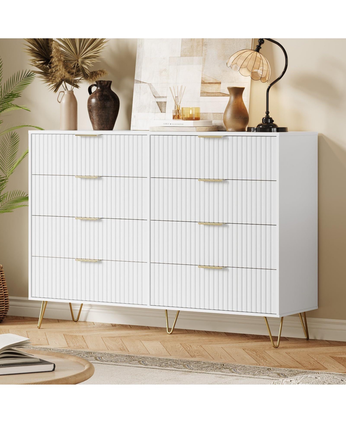 Click here for gaomon Fluted 8-Drawer Dresser for Bedroom  Wide M... prices
