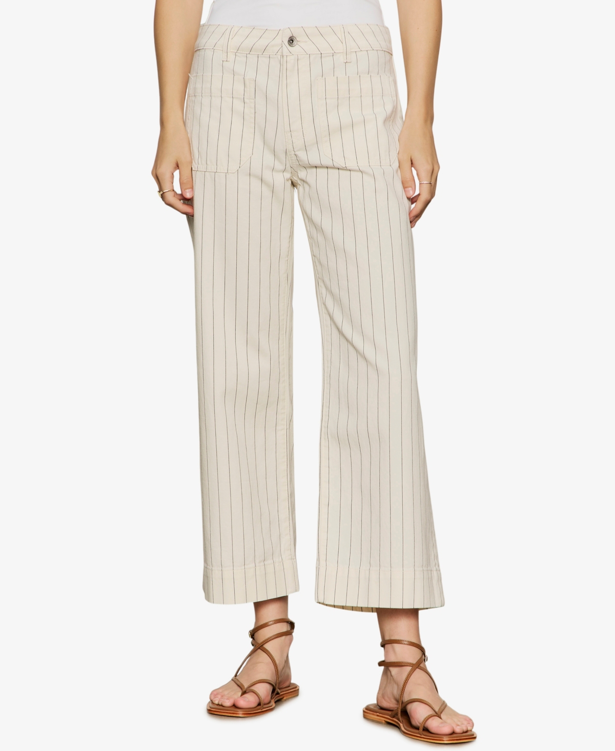 Click here for Sanctuary Womens Mid-Rise Wide-Leg Pants - Bleache... prices