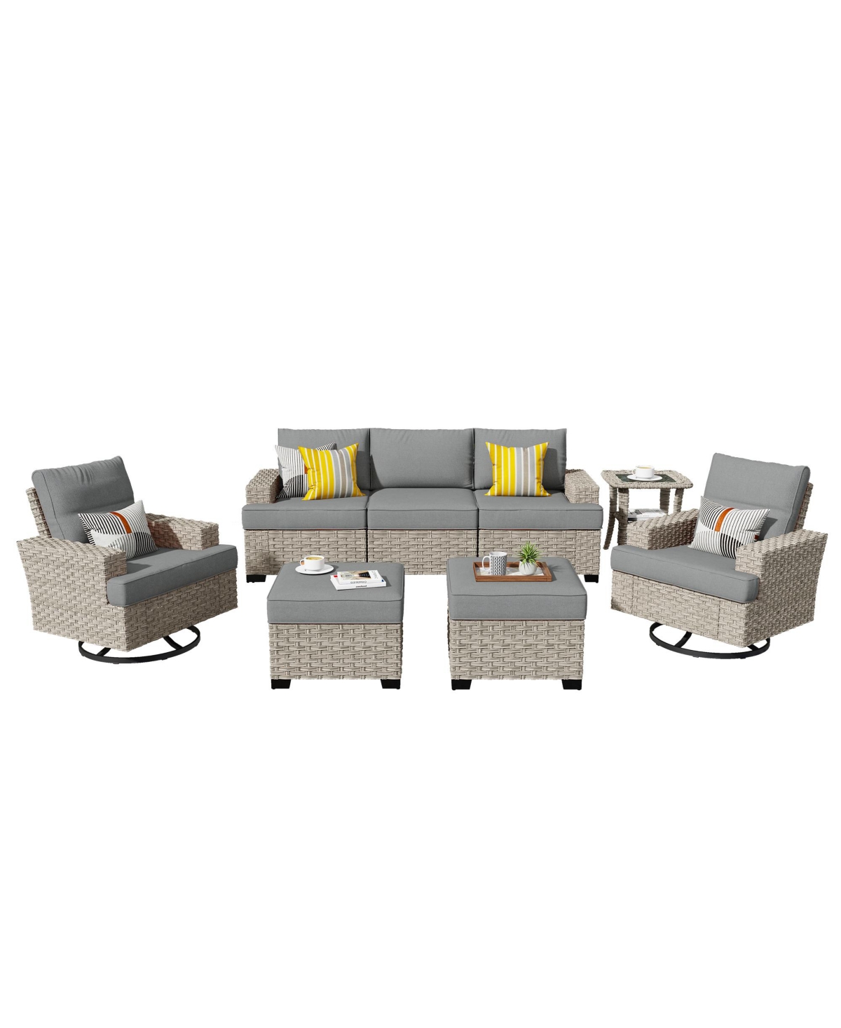 Click here for Xizzi 8 Piece Outdoor Rattan Patio Furniture Set w... prices