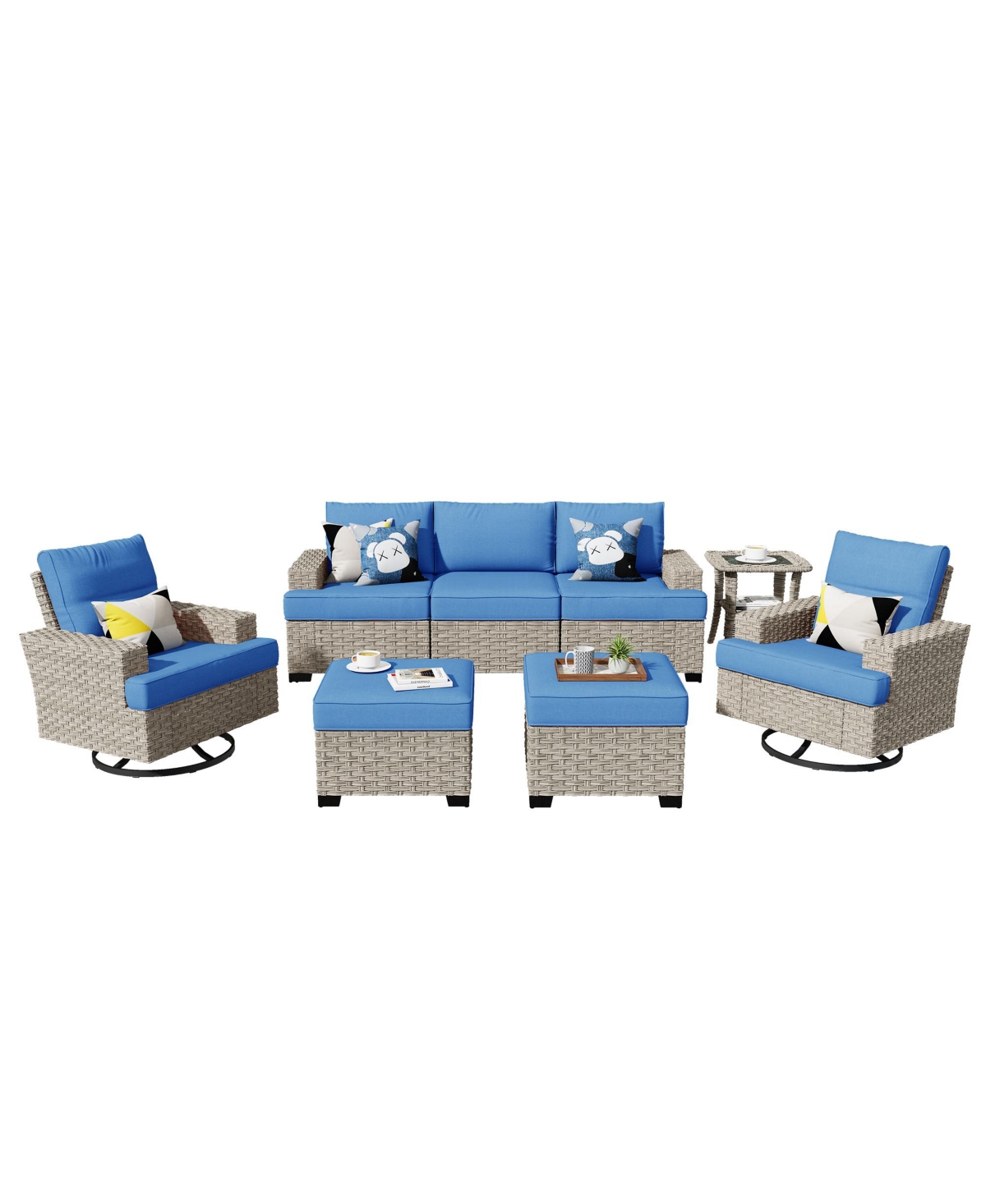 Click here for Xizzi 8 Piece Outdoor Rattan Patio Furniture Set w... prices