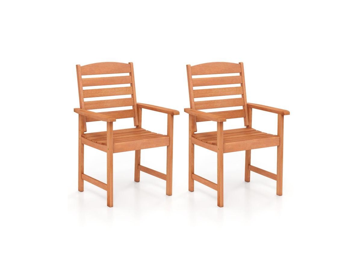 Click here for Slickblue Solid Wood Outdoor Dining Chairs with Sl... prices