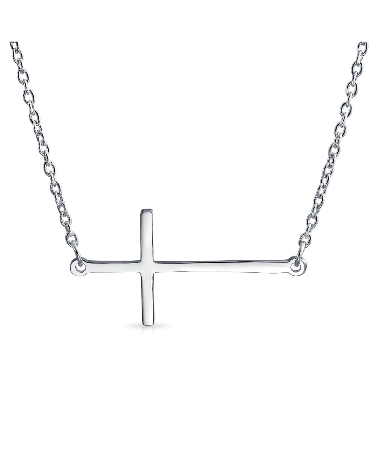 Click here for Bling Jewelry Religious Simple Sideways Cross Neck... prices