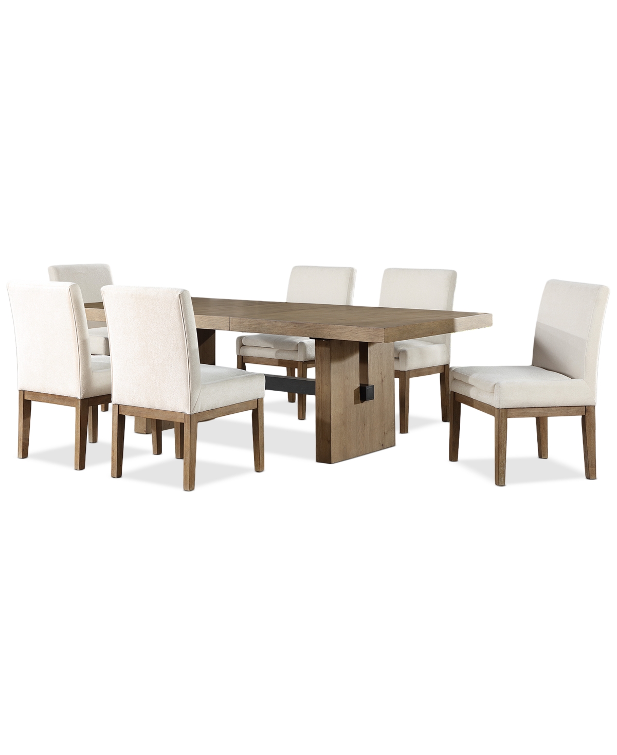 Click here for Macai 7-Pc. Wood Dining Set (Rectangular Table + 6... prices