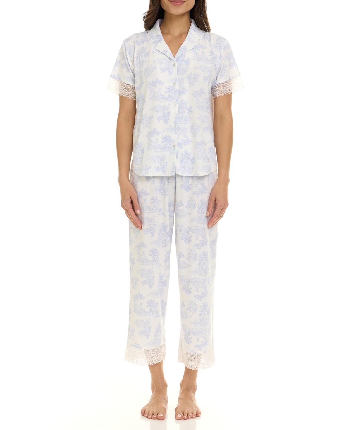 Click here for Flora by Flora Nikrooz Womens Janelle Notch Top an... prices