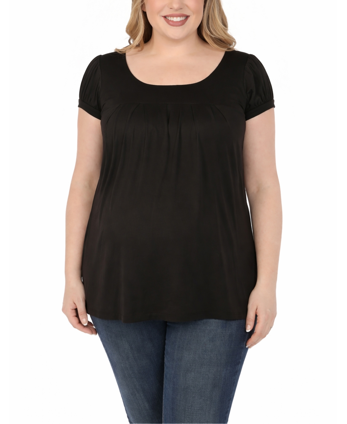 Click here for White Mark Plus Size Maternity Short-Sleeve Empire... prices