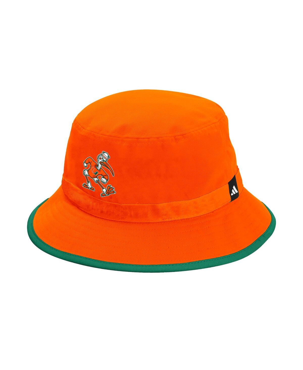 Click here for Adidas Mens Orange Miami Hurricanes Bucket Hat - O... prices