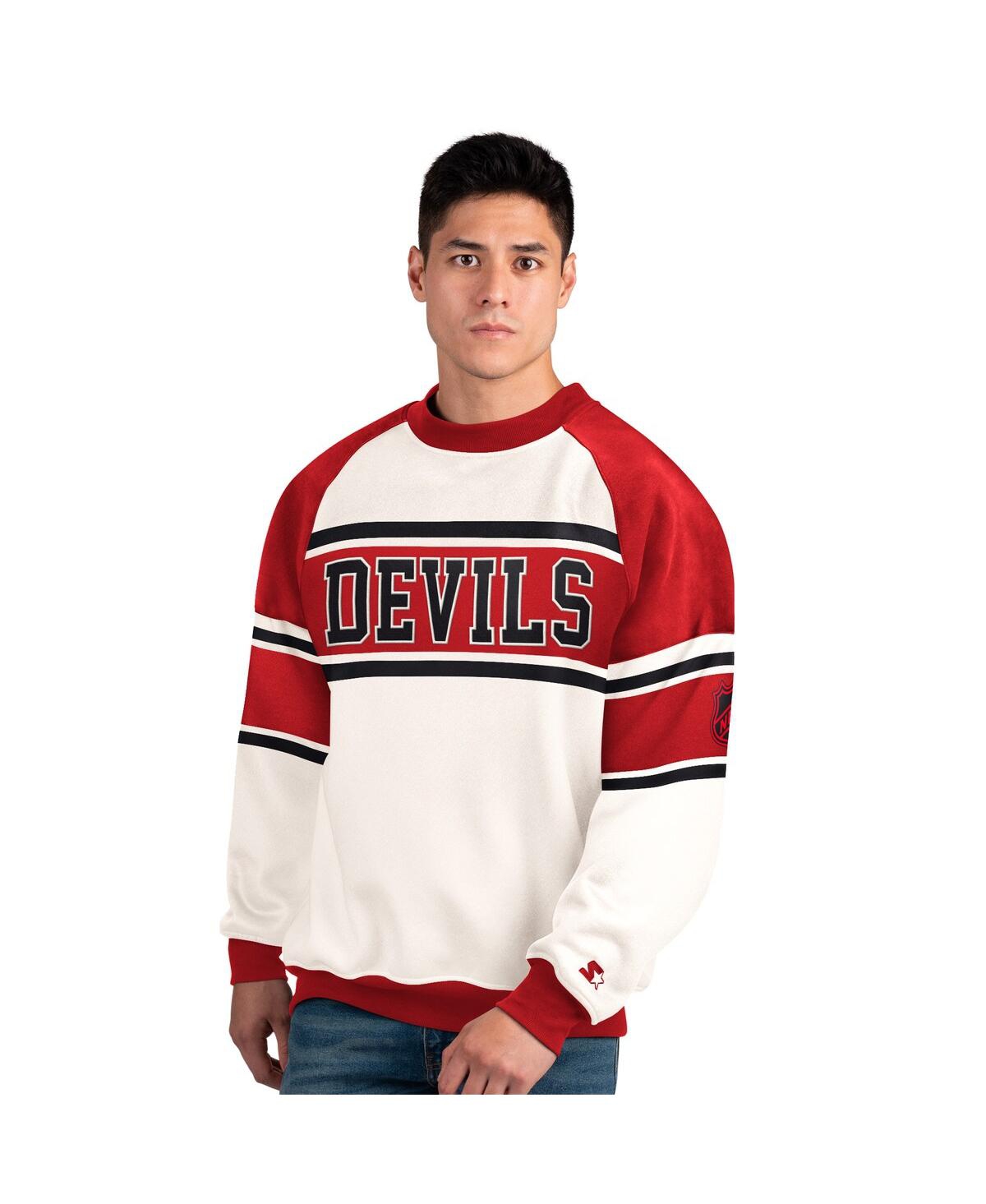 Click here for Starter Mens White New Jersey Devils Defense Fleec... prices