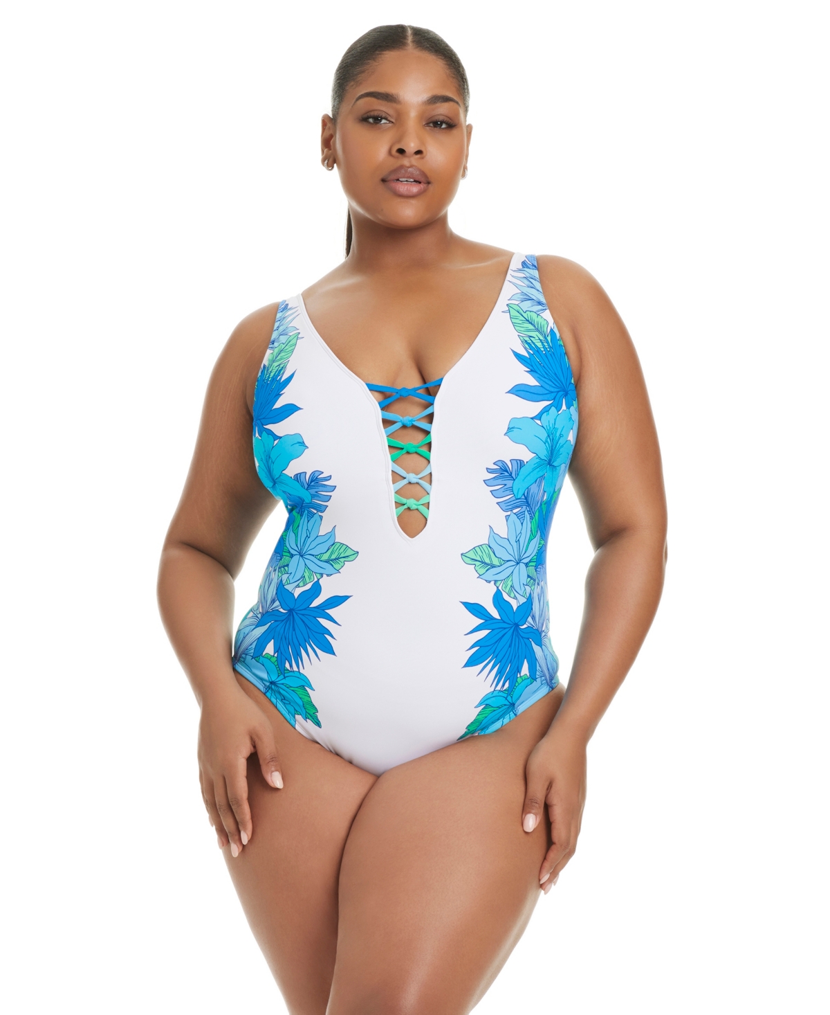 Click here for Bleu by Rod Beattie Plus Size Leys Get Knotty Lace... prices