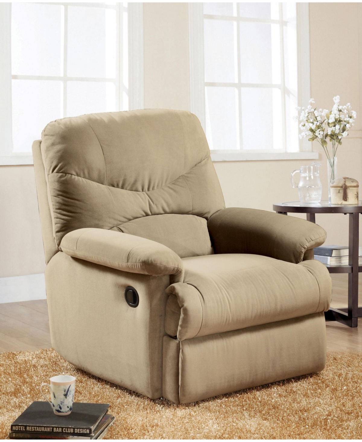 Click here for sumyeg Microfiber Motion Recliner - Beige prices