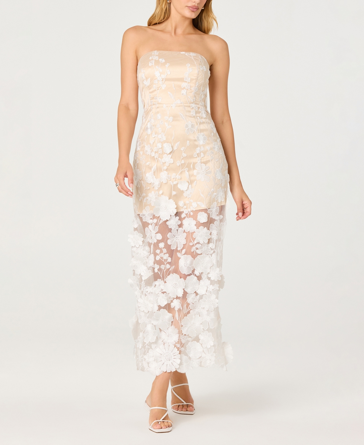Click here for Astr the Label Womens Tanisha Strapless Dress - Be... prices